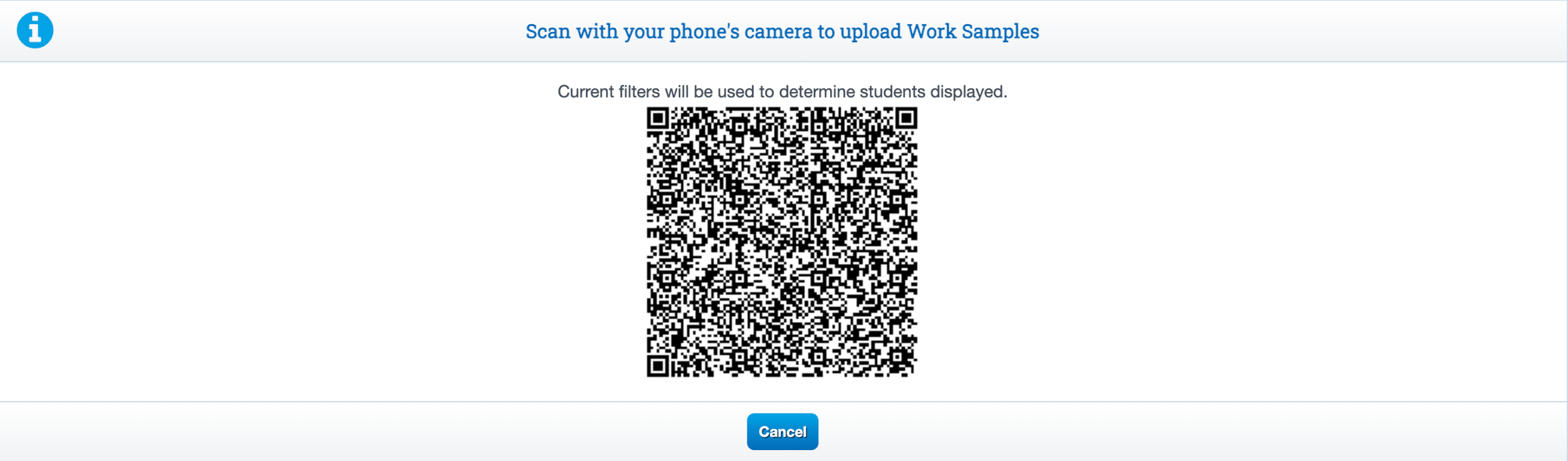 Uploading Work Samples Via QR Code