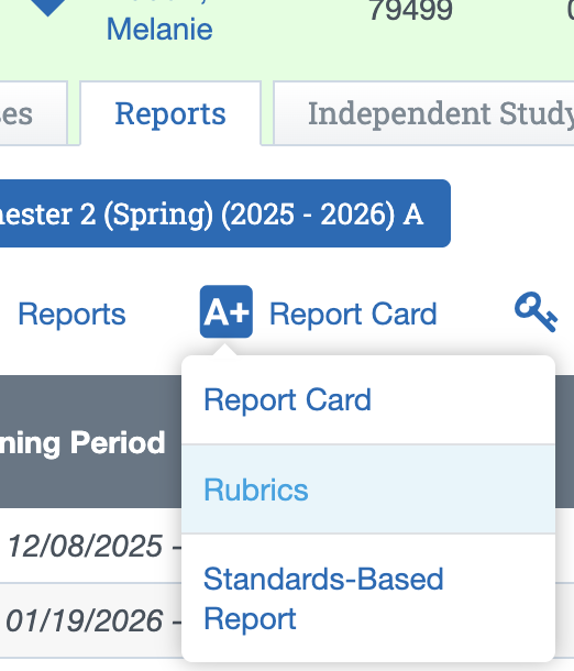PLS Teachers: Rubric Report Cards