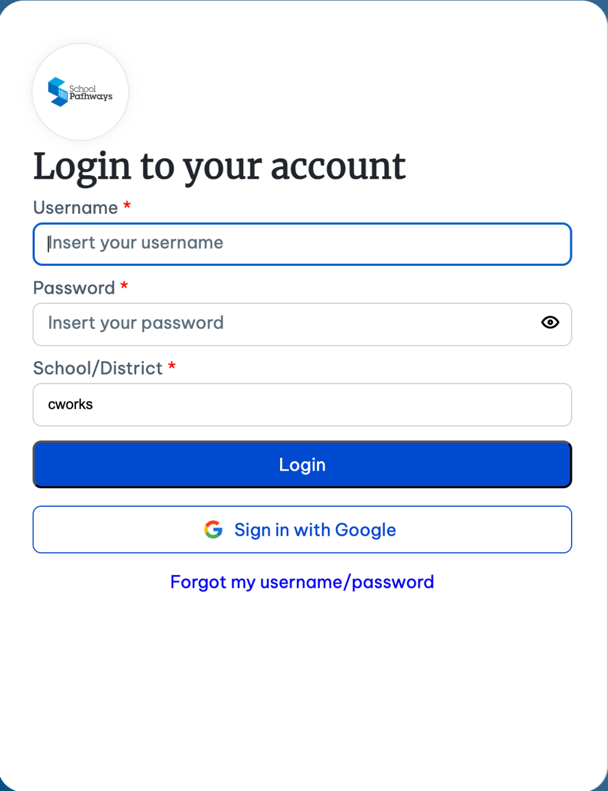 Portal: Parent Sign in with Google