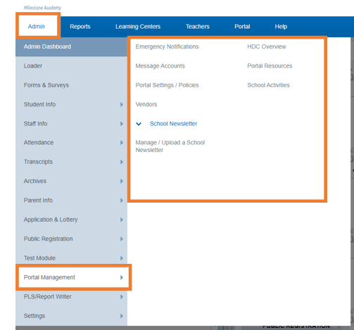 Admin/Teacher SIS: Student/Parent Portal Overview