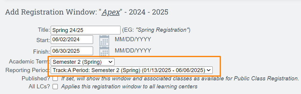 Step 3: End of Year Rollover & Creating Learning Center Registration ...