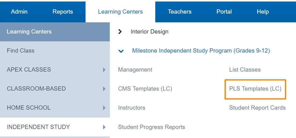 PLS: Admin Template Classes