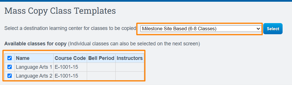 PLS: Admin Template Classes