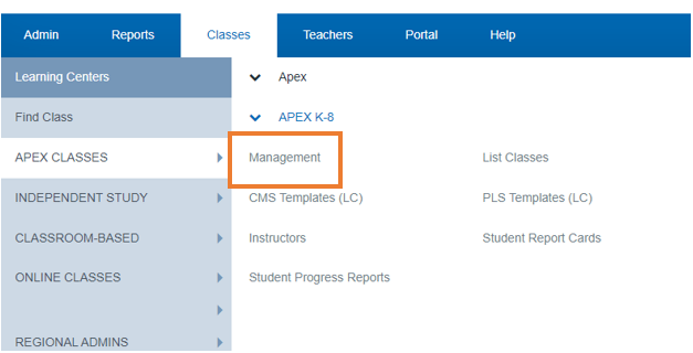 Admin/ PLS Template Classes