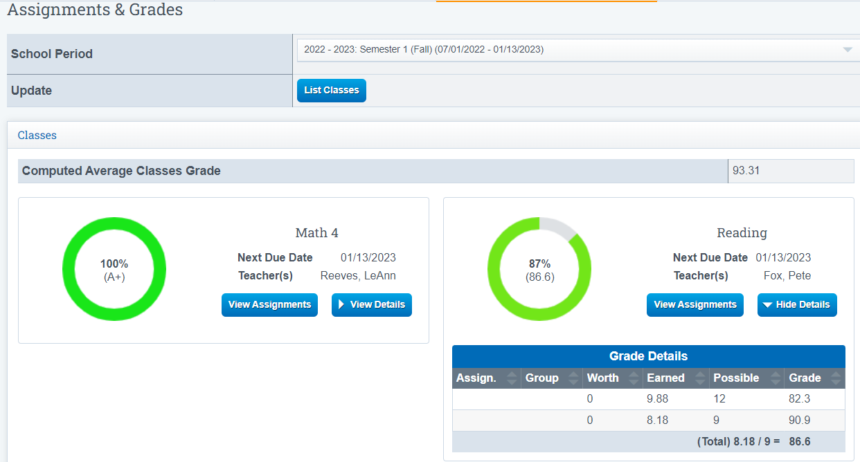 Admin/Teacher SIS: Student/Parent Portal Overview