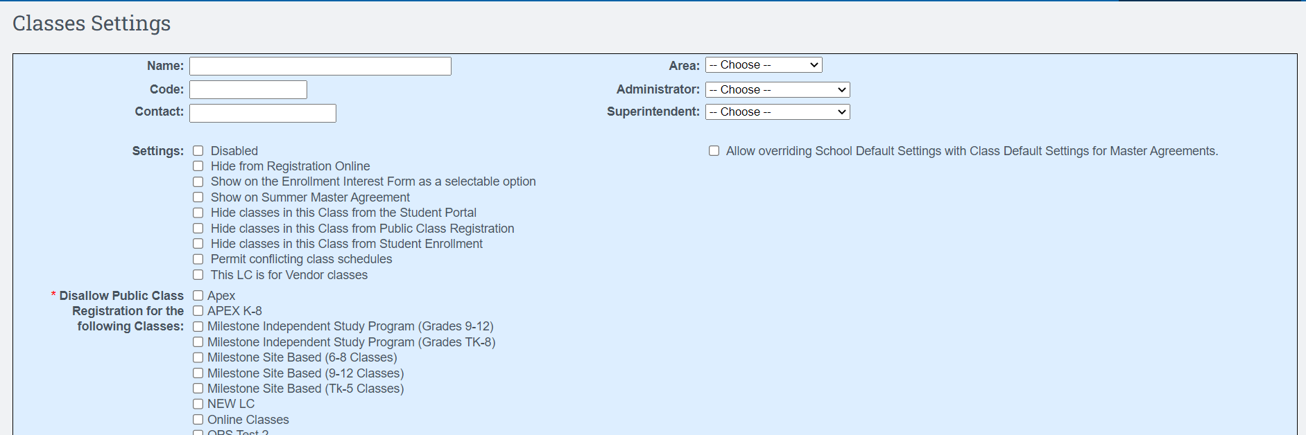 CMS - Creating New Classes