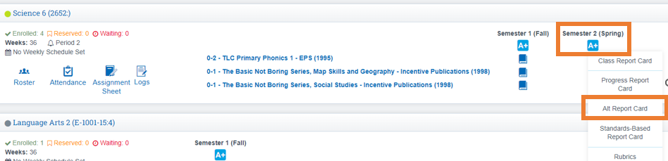 CMS - ALT Report Cards