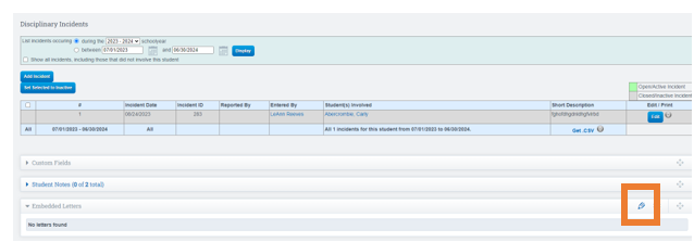 Managing Embedded Letters